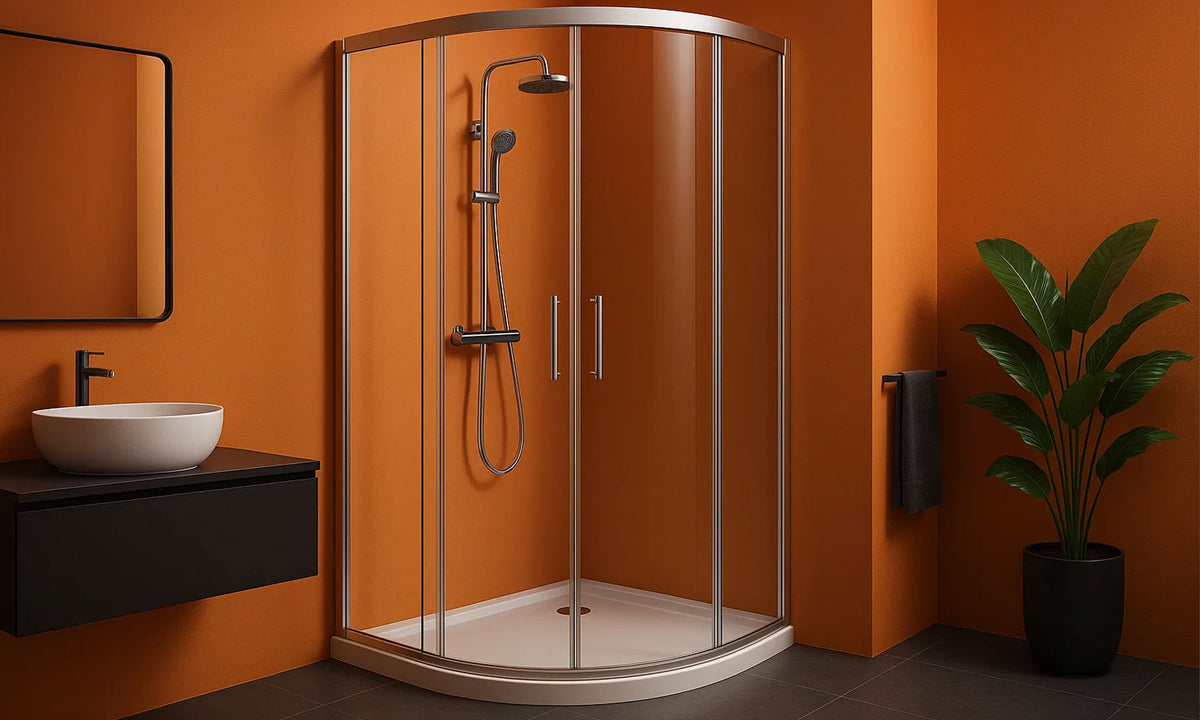 Elegant and space-saving semicircular shower enclosure for every ...