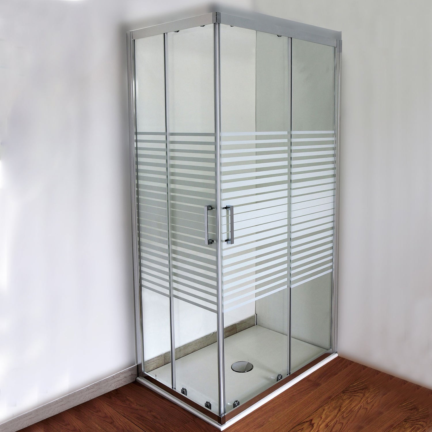 Iconic shower enclosure 75x120 cm with corner sliding opening in Smart ...