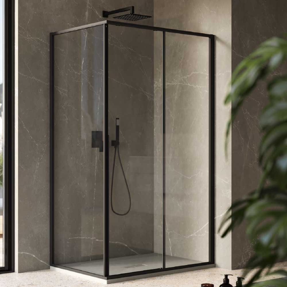 Rectangular shower enclosure 80x120 in 6 mm crystal and minimal profil ...