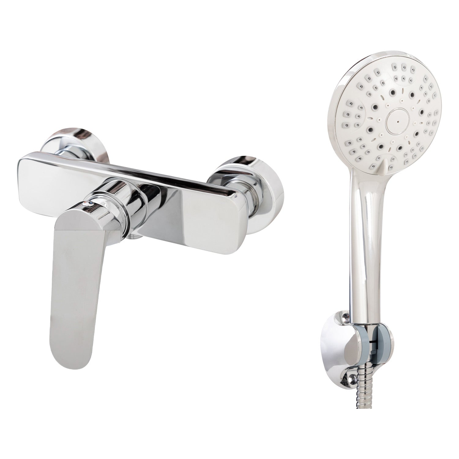 External single-way Echo shower mixer in chrome-plated brass ...