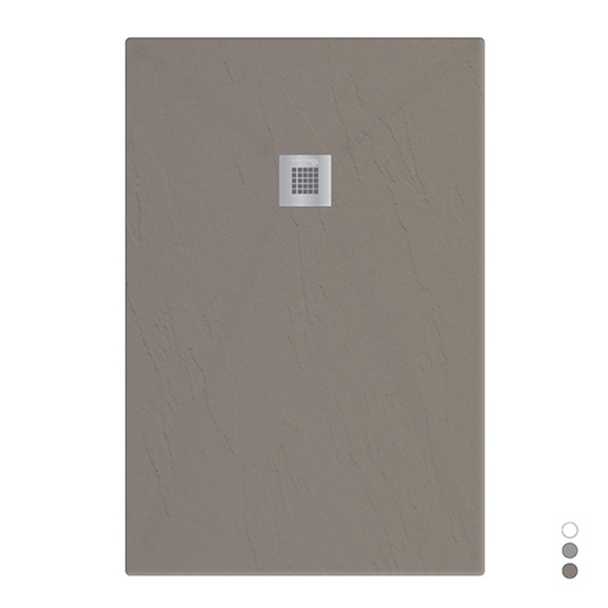 Shower tray in mineral marble model Estasi 75x100 cm dove gray ...