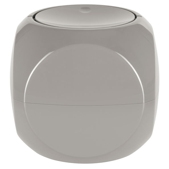 1L Dice-shaped trash can with flip lid - Taupe — CeramicStore | Lo ...