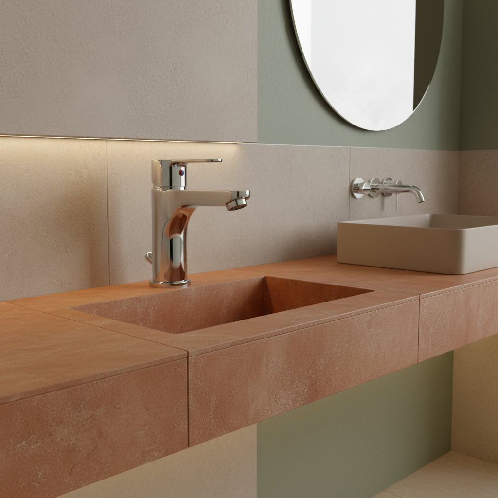 Miscelatore lavabo Paffoni Blu ottone cromo con piletta di scarico blu ...
