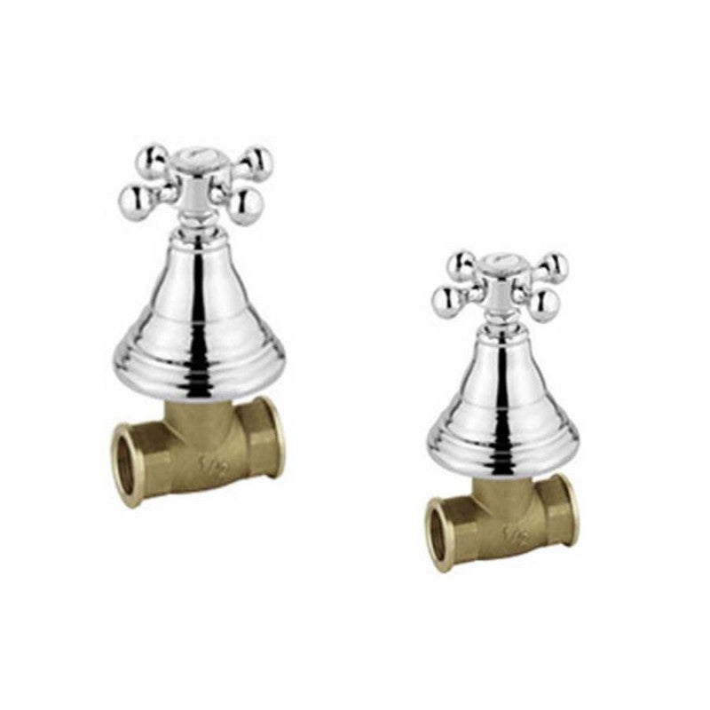 Pair of built-in shower taps Paffoni Belinda chrome brass ...