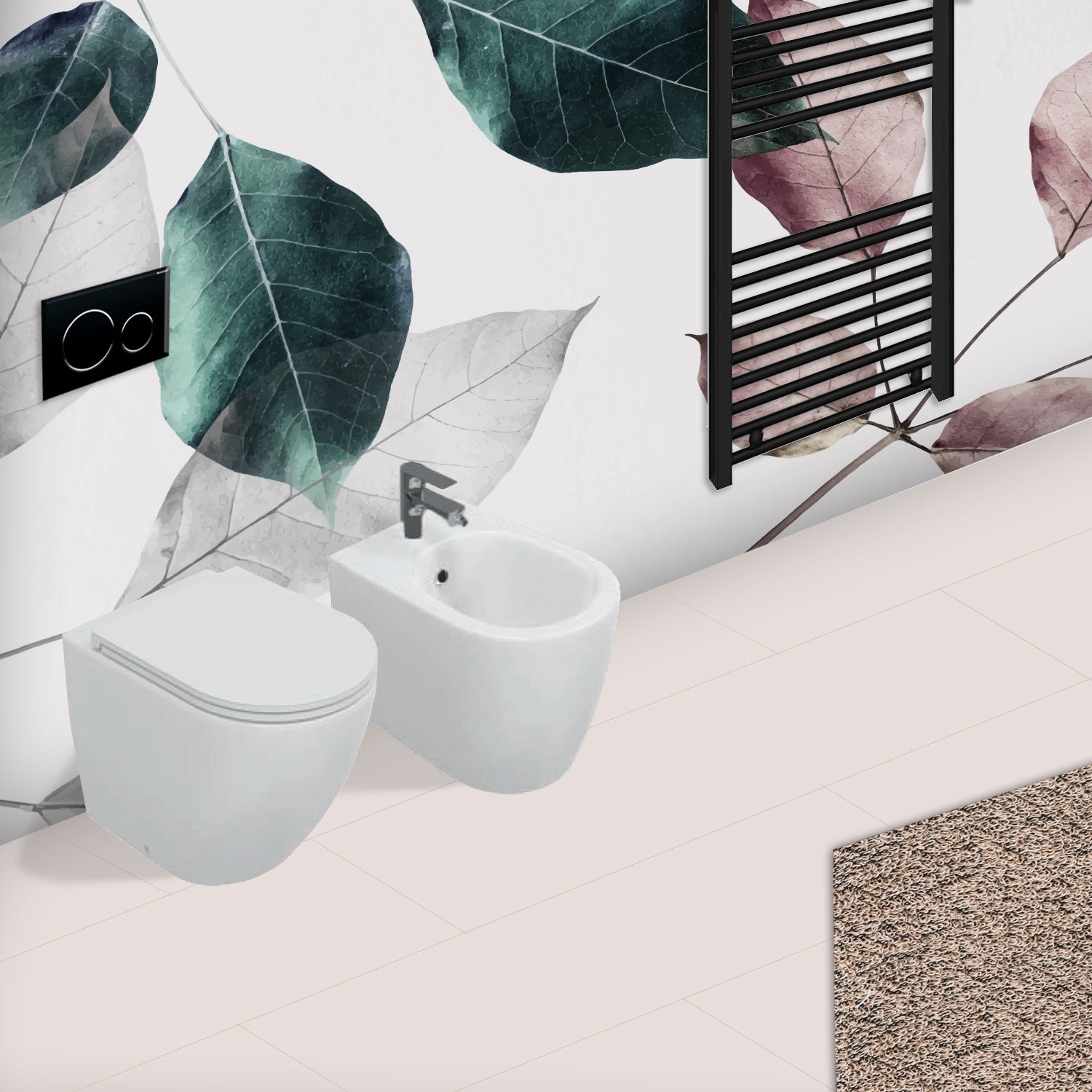 Wall-mounted Rimless Toilets with Soft Close Toilet Seat BathCore Infi ...