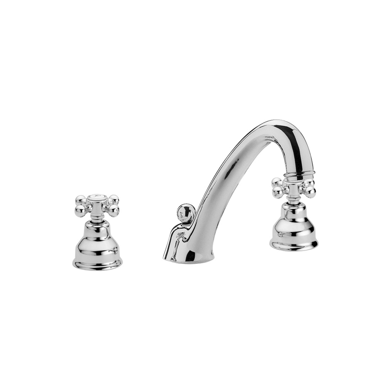 3-hole basin faucet without drain Paffoni Viola series - Chrome ...