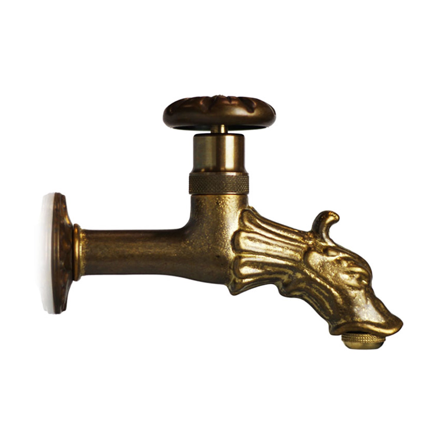 Outdoor faucet in bronze brass with 1/2" animal-shaped connection ...