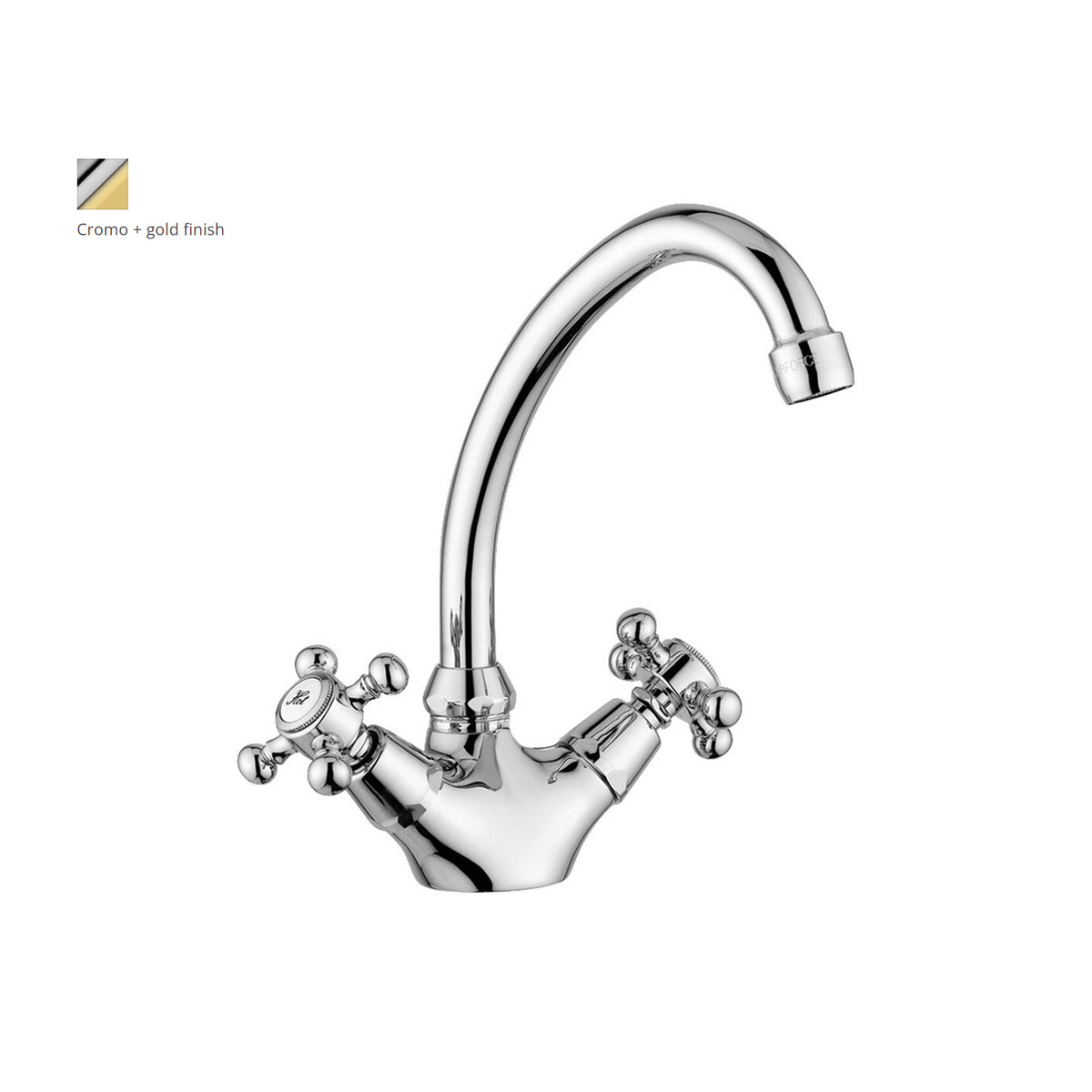 Single-hole washbasin faucet with adjustable spout Paffoni Viola serie ...