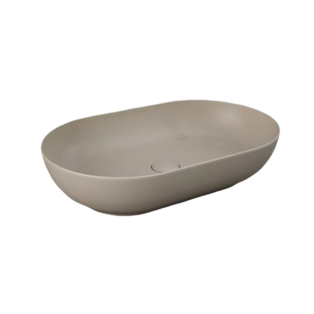 Lavabo da appoggio ovale bordi sottili Sensation in ceramica 55x35 cm ...