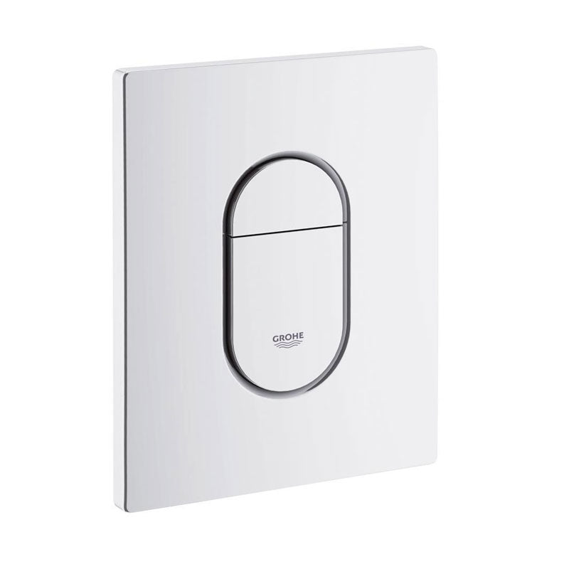 White ABS actuator plate 156x197 Arena Cosmopolitan for Grohe flush ta ...