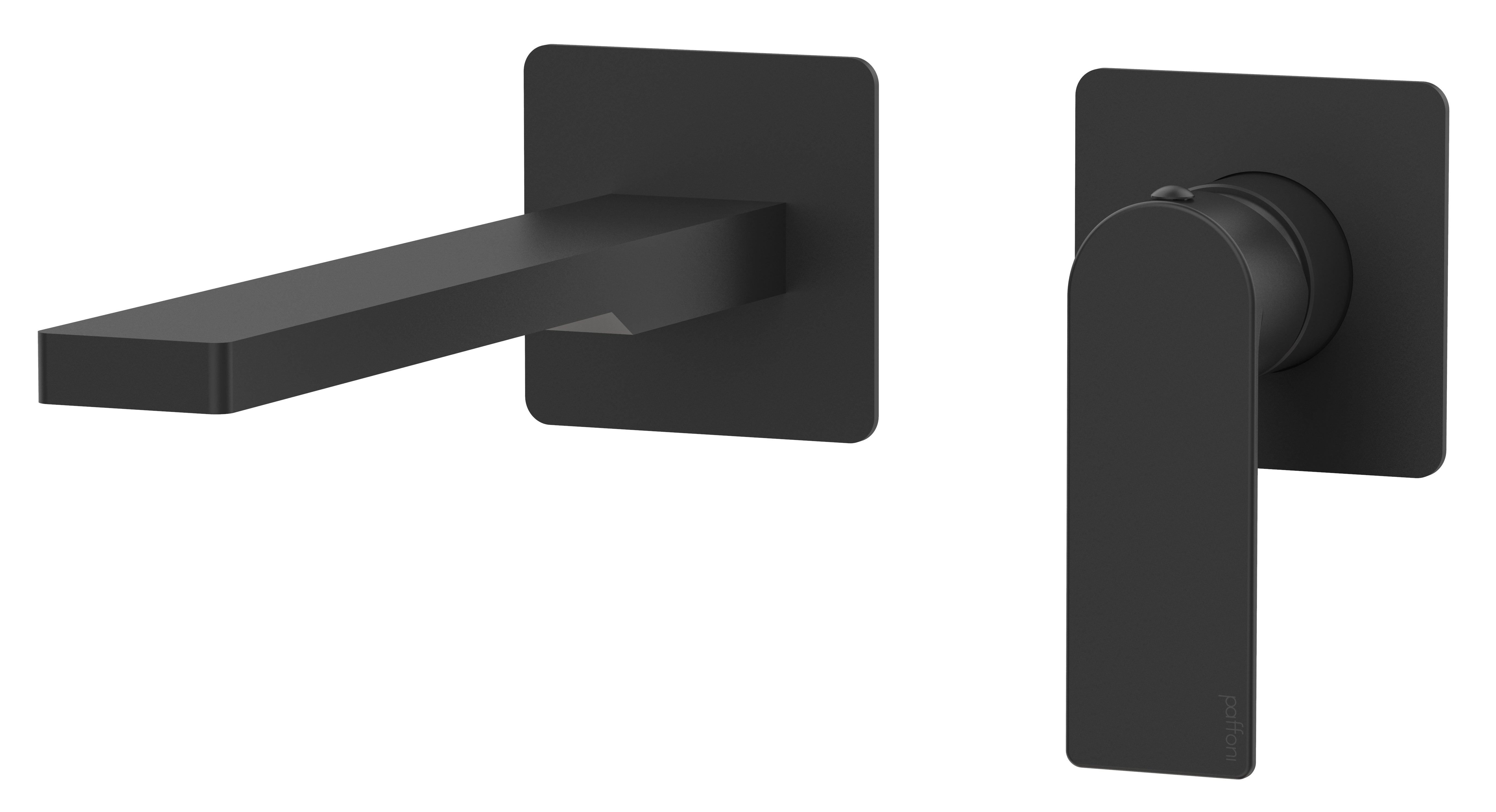 Wall-mounted shower mixer Paffoni Tango series - Matte Black ...