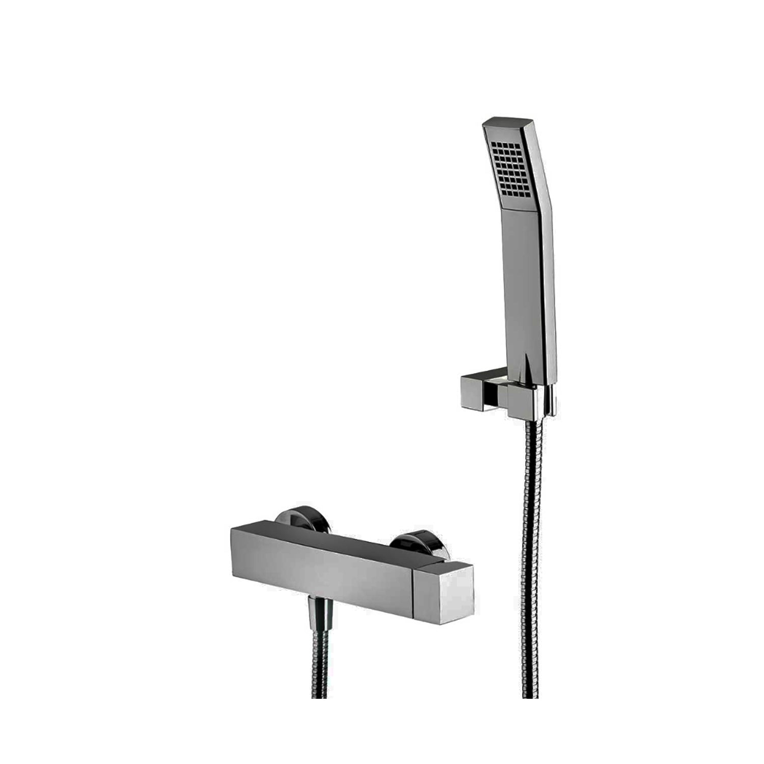 Paffoni Elle series shower mixer complete with shower set with wall mo ...