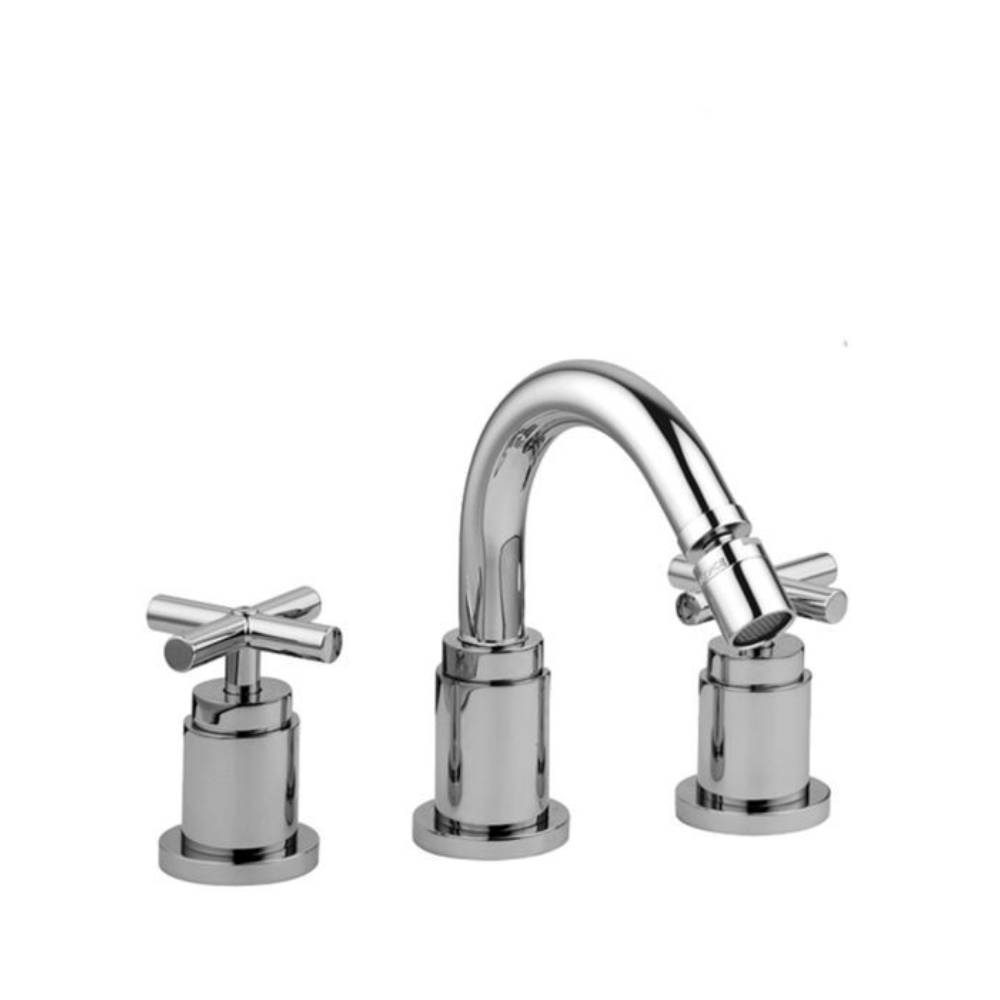 Bidet faucet 3 holes with automatic drain Quattro series model QTV118C ...