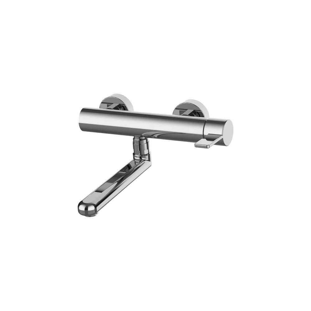 Kitchen mixer Rock series model RO161CR wall-mounted chrome Paffoni ...