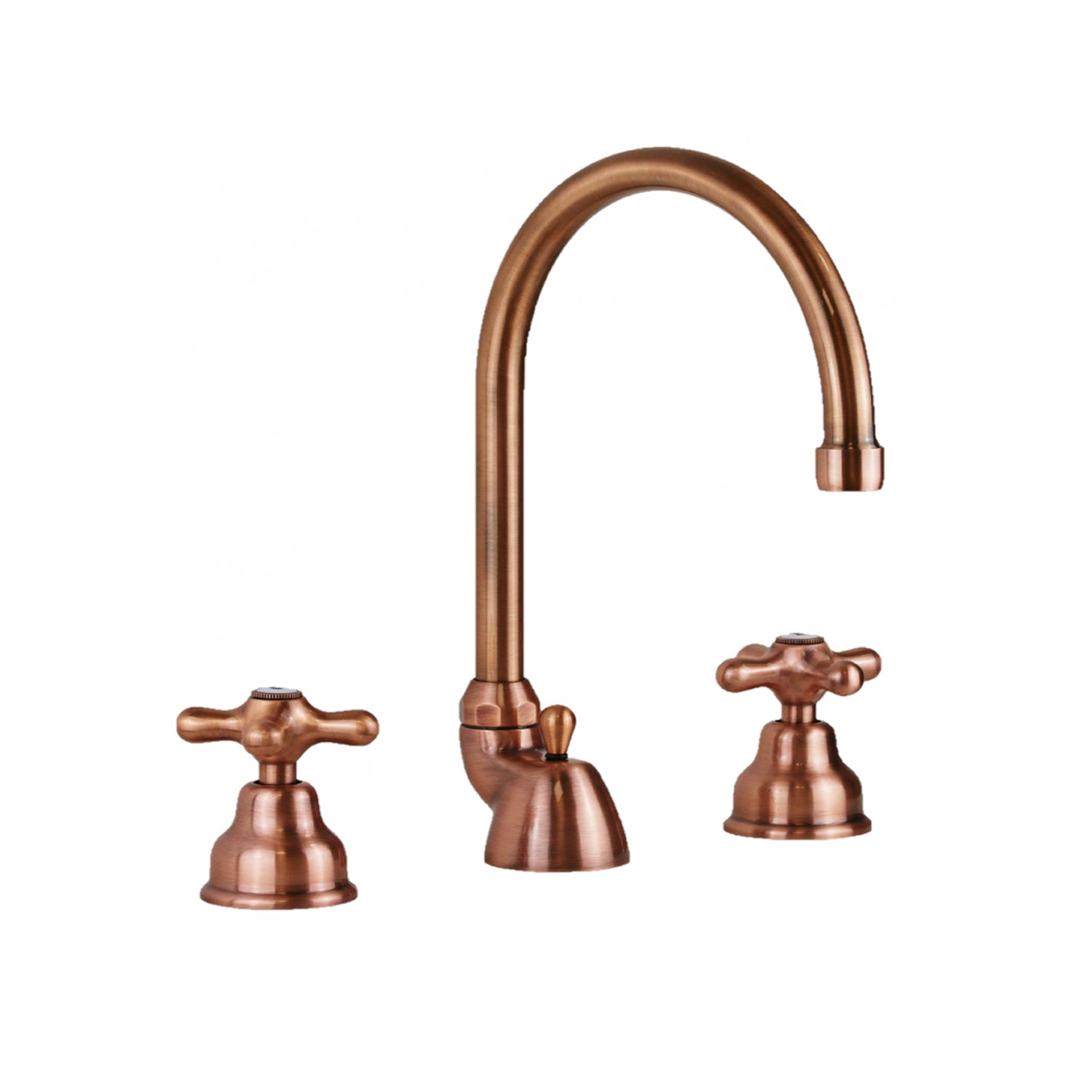 3-hole basin faucet with swivel spout Paffoni Viola series - Copper fi ...