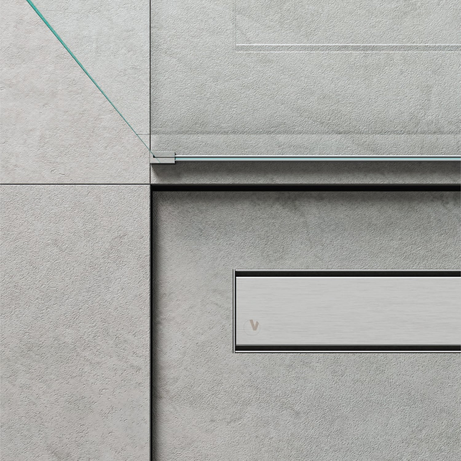 Canalina doccia rettangolare ad incasso 120x7 cm con cover full inox e ...