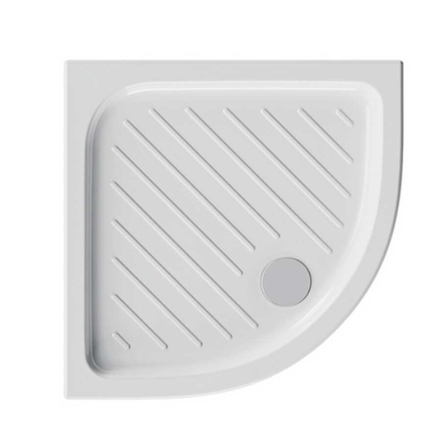 Dolomite ceramic shower tray 90x90 Height 7 cm semicircular model Gemm ...