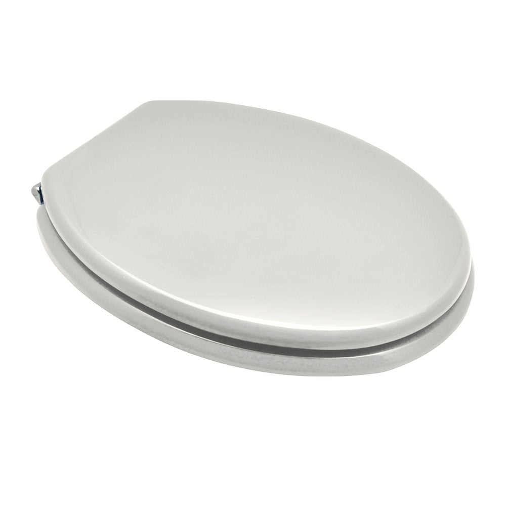 Universal toilet seat shape type 1 with pass-through hinges screwable ...