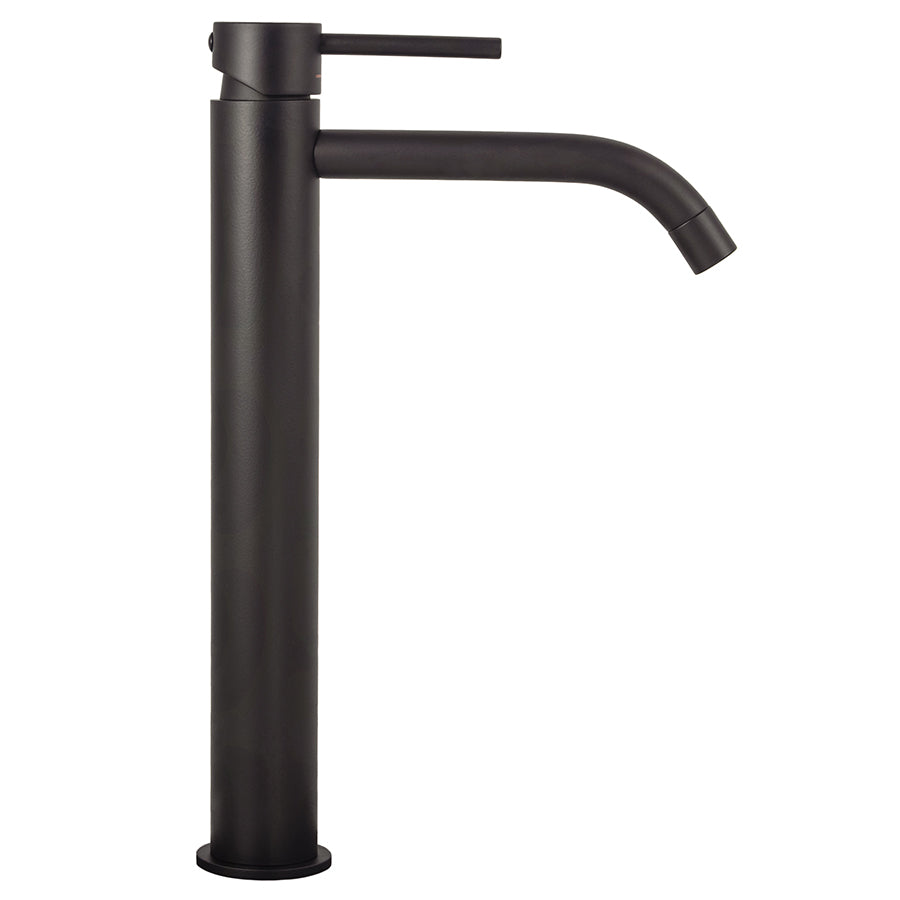 Tall basin mixer Paffoni Light Exclusive Edition in matte black finish ...