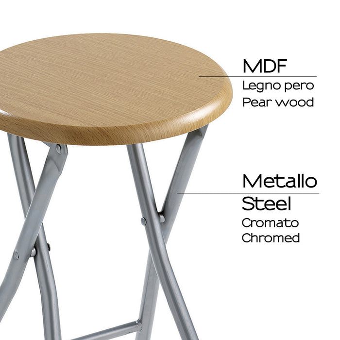 Foldable stool Gedy in MDF and metal - Pero – CeramicStore | Lo ...