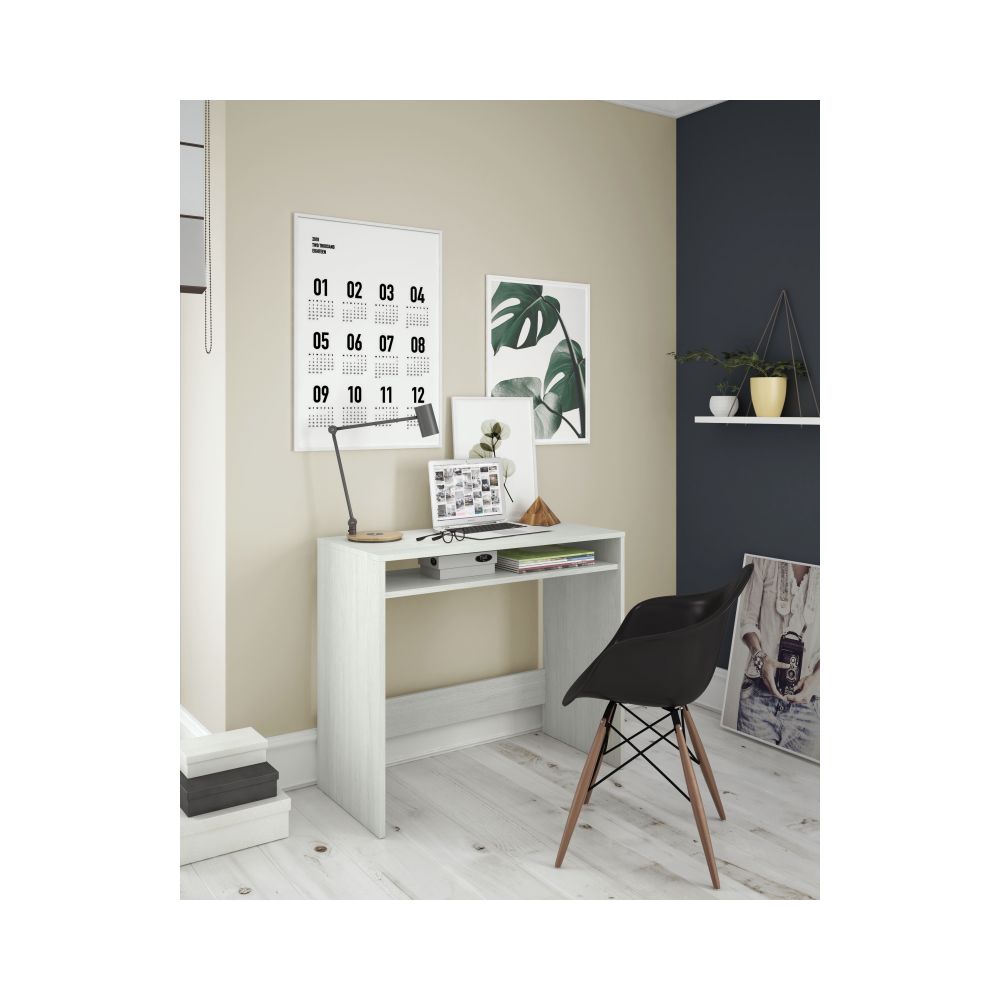 Desk model Star with computer shelf and open compartment - Alpes White ...